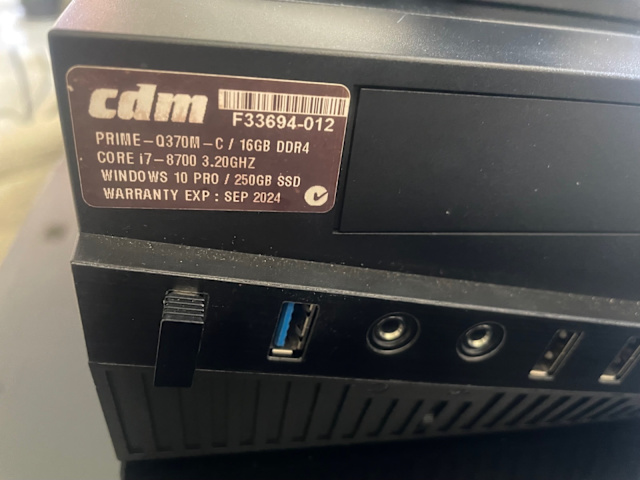 CDM DESKTOP COMPUTER i7 8700 WITH SCREEN KEYBOARD MOUSE WI-FI ...