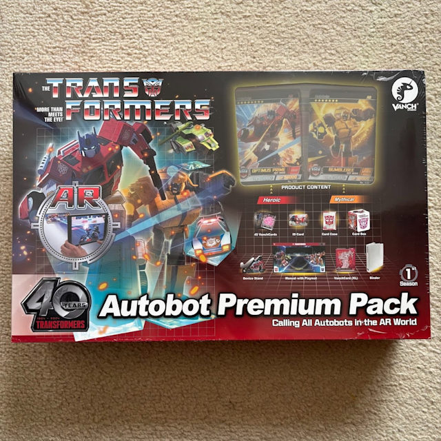 Transformers TCG 40th Anniversary Autobot Premium Pack - Vanch AR Card ...