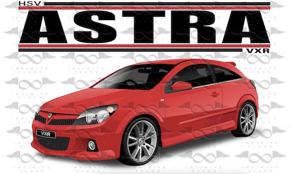 Holden Special Vehicles HSV VXR Astra Coupe flag/banner 150cm x 90cm ...