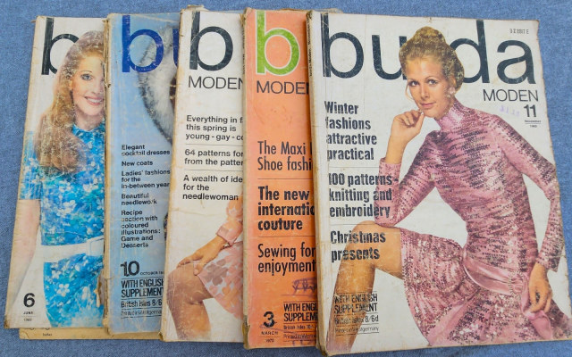 5 Vintage 1969 BURDA Modern Fashion Magazines -Complete with Patterns ...