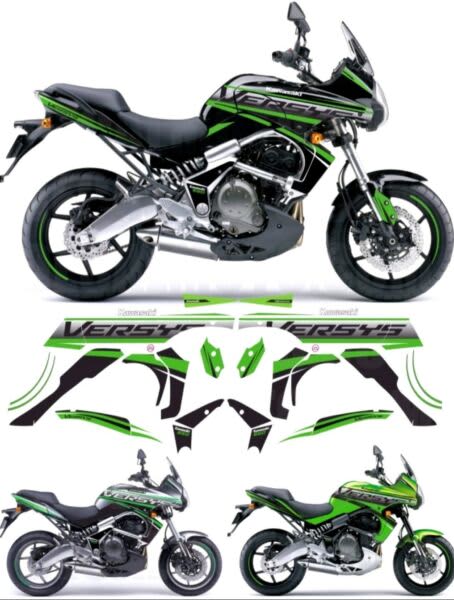 KAWASAKI 2009 VERSYS 650 FAIRING GRAPHIC DECALS KIT | Motorcycle ...