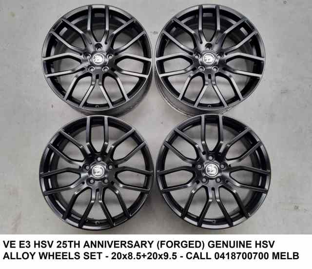 VE E3 25TH ANNIVERSARY GENUINE ALLOYS 20x8.5+20x9.5 INC TYRES USED MEL ...