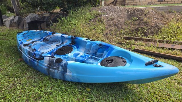 2 x kayaks great fishing flat bottom with holders | Kayaks & Paddle ...