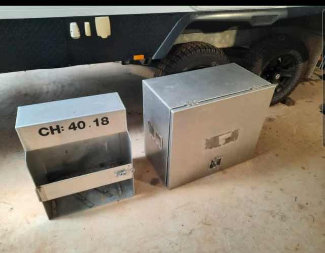 Caravan generator box and jerry can holder. | Caravan & Campervan ...