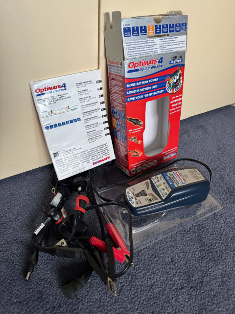 Optimate 4 Dual Program battery charger | Motorcycle & Scooter Parts ...