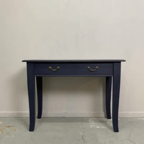 Hand-Painted Navy Hall Table with 2 Drawers - Buffets & Side Tables in ...