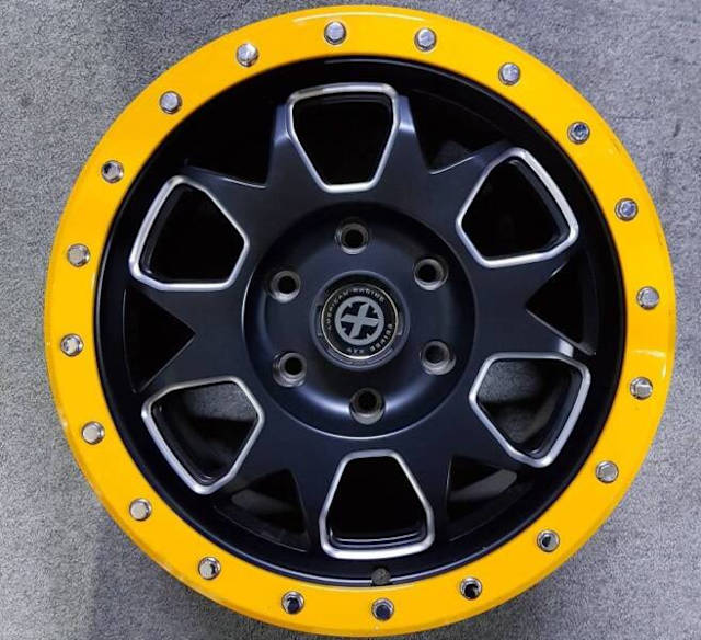 SET OF 4 USED 17x9 AMERICAN RACING ATX SERIES AX196 6/139.7 ET:45 ...