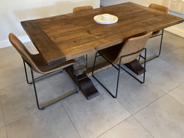 Coco Republic 8 Seater Dining Table with x8 Chairs by Temple & Webster ...
