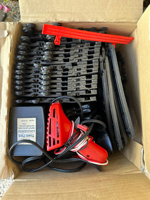 Box full of vintage Scalextric track and parts - Toys - Indoor in ...