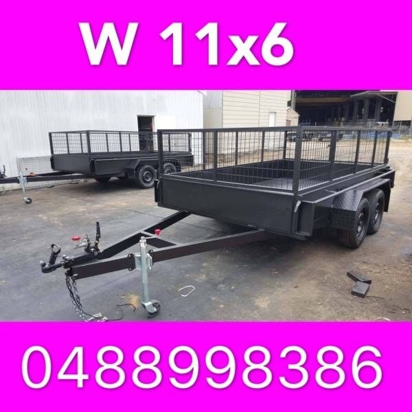 11x6 heavy duty tandem trailer box trailer w cage 2000kgs aus made ...