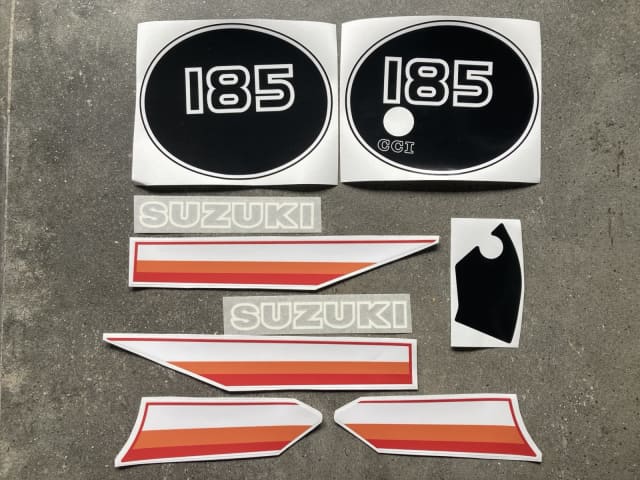 Suzuki******1981 ER185 TS185 (Red Model) Full Decal Set | Motorcycle ...