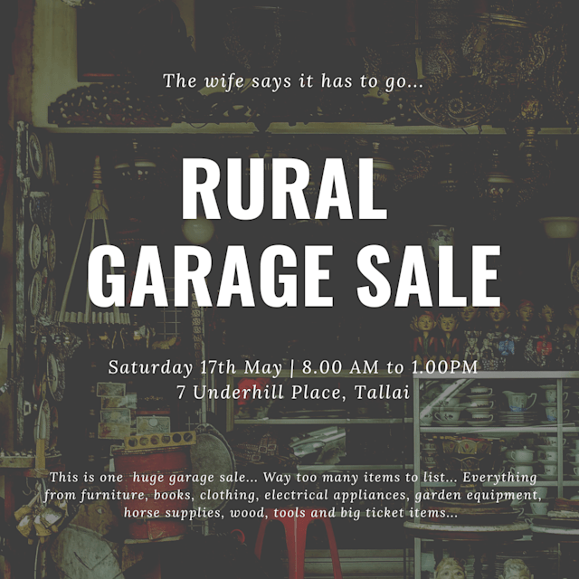 Rural Garage Sale! - Garage Sale in Tallai QLD | Gumtree Australia