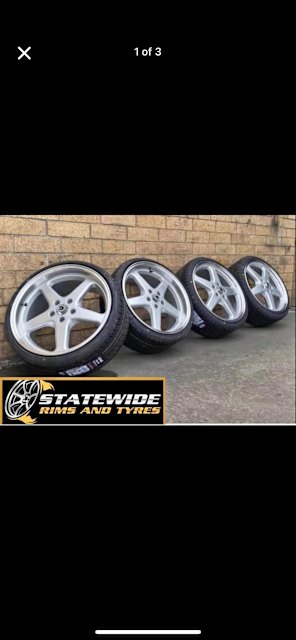 Set of Holden Walky Style 20” Wheels in Silver with Chrome Lip Finish ...