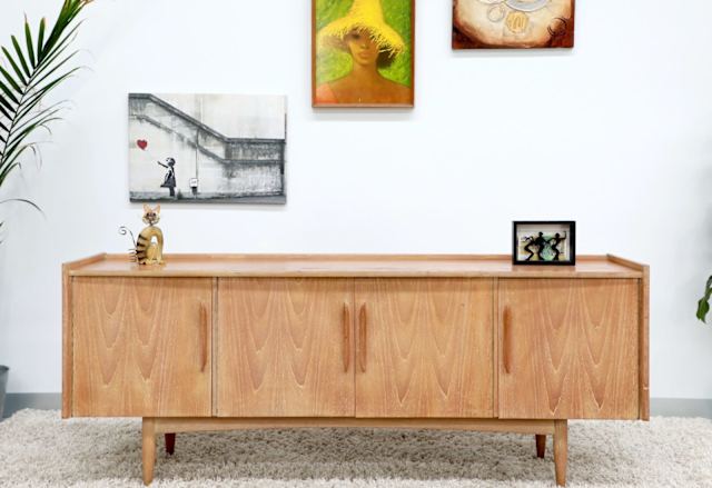 FREE DELIVERY-RETRO VINTAGE MID CENTURY MODERNTONE BUFFET SIDEBOARD ...