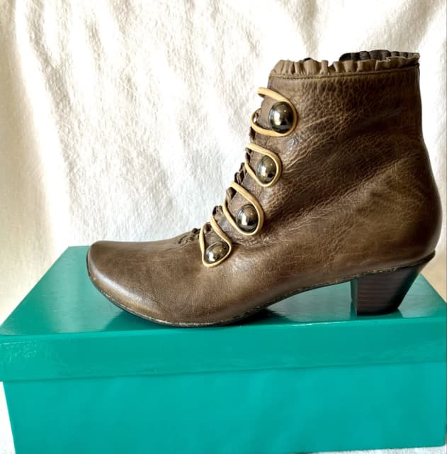 GAMINS Stunning Leather ANKLE BOOTS, Sz 37 (6) 19th Century Look VGC ...