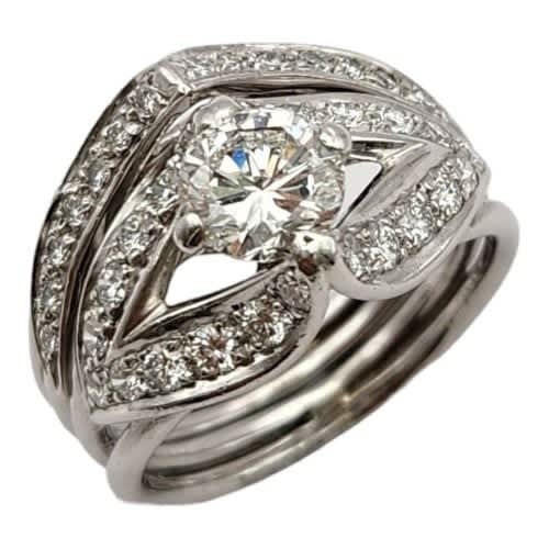 18ct White Gold Ladies Diamond Ring Size N 1.5ct TDW | Women's ...