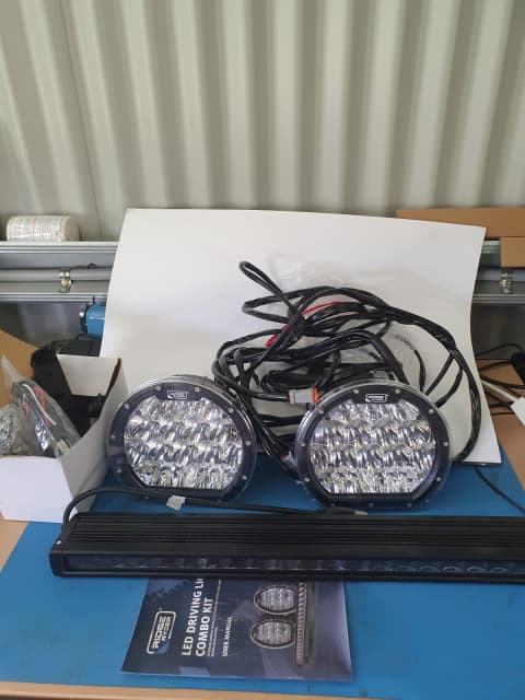 Ridge Ryder driving lights spot lights led bar with Wiring harness kit ...
