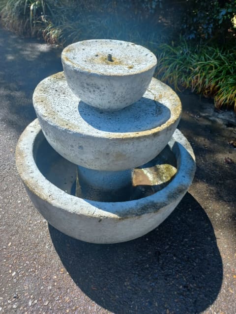Outdoor Fibreglass Water Feature, 3 Tier, Garden | Pots & Garden Beds ...