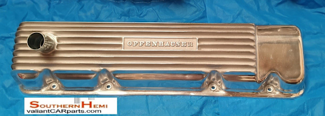 Slant 6 Offenhauser polished alloy rocker cover R-VF Chrysler Valiant ...