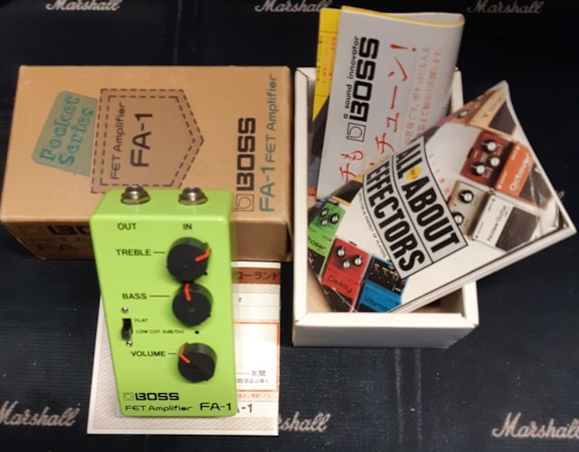BOSS FA-1 FET AMPLIFIER BOOSTER wBOX APR 83 MIJ ANALOG FX GUITAR PEDAL ...