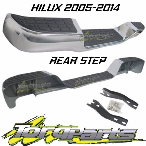 REAR CHROME BUMPER BAR STEP SUIT TOYOTA HILUX SR5 UTE******2014 | Auto ...