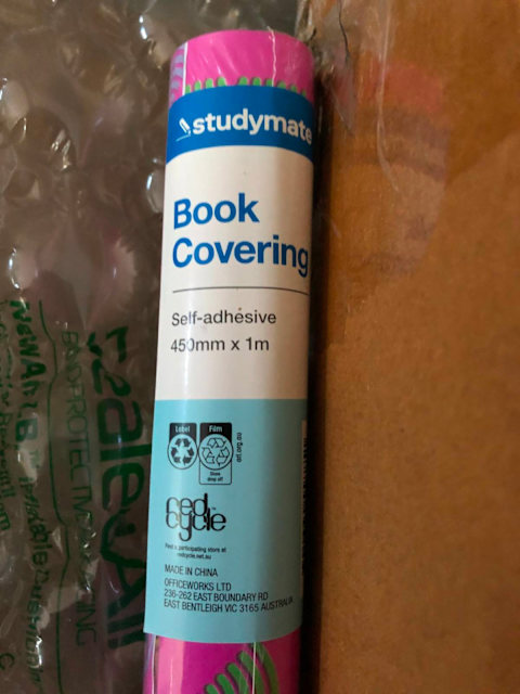 Studymate Book Covering Self-adhesive 450mm x 1m - Other Antiques, Art ...