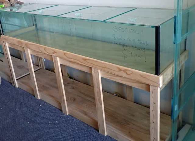 SPECIAL NEW 8 foot Fish Tank with Ex Display Stand, low style 8x2x18H ...
