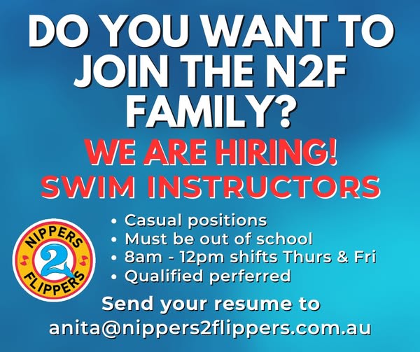 Swim Instructors Wanted(FIGTREE)(Nippers 2 Flippers) | Childcare ...