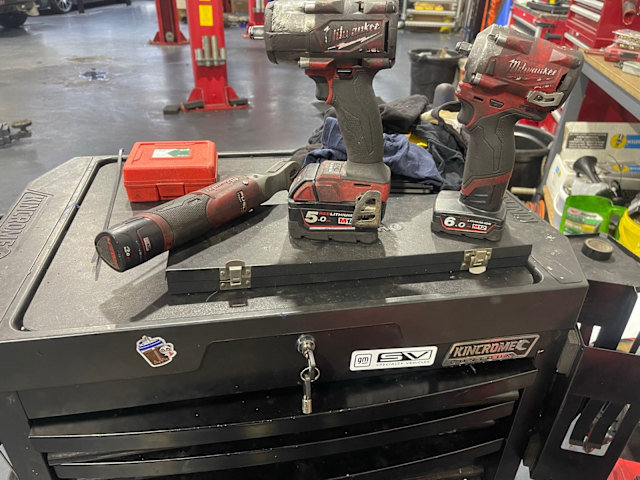 Tools box and tools ( Milwaukee power tools and battery included ...