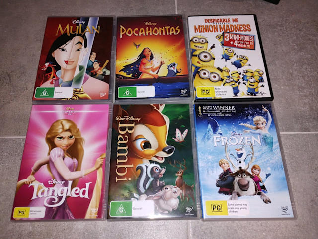 Movie DVD Disney Mulan Pocahontas Minion Madness Tangled Bambi Frozen ...