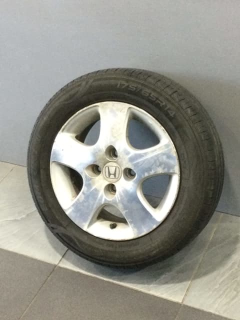 HONDA JAZZ HONDA CIVIC 14” GENUINE ALLOY WHEELS & TYRES | Wheels, Tyres ...