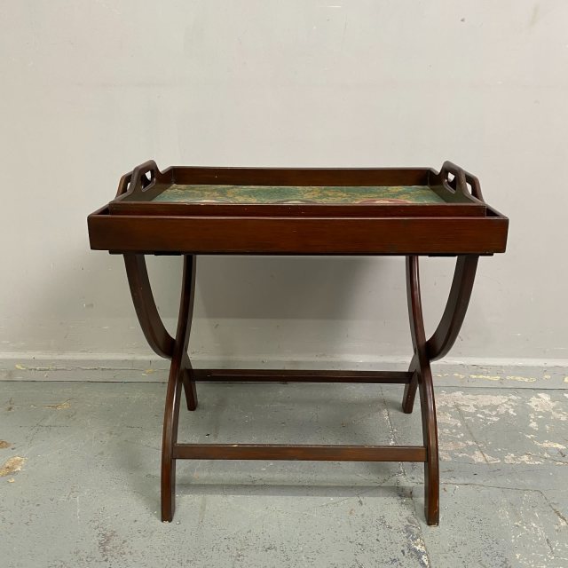 Vintage Style Tray Topside Table with 2 Trays - Buffets & Side Tables ...