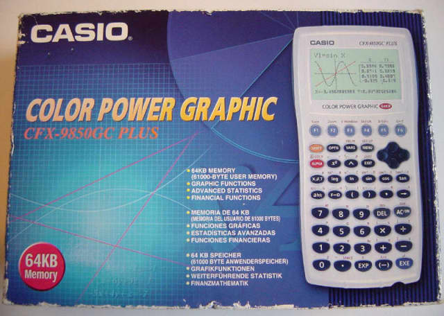 CASIO COLOR POWER GRAPHIC CFX-9850GC PLUS COLOUR GRAPHING CALCULATOR ...