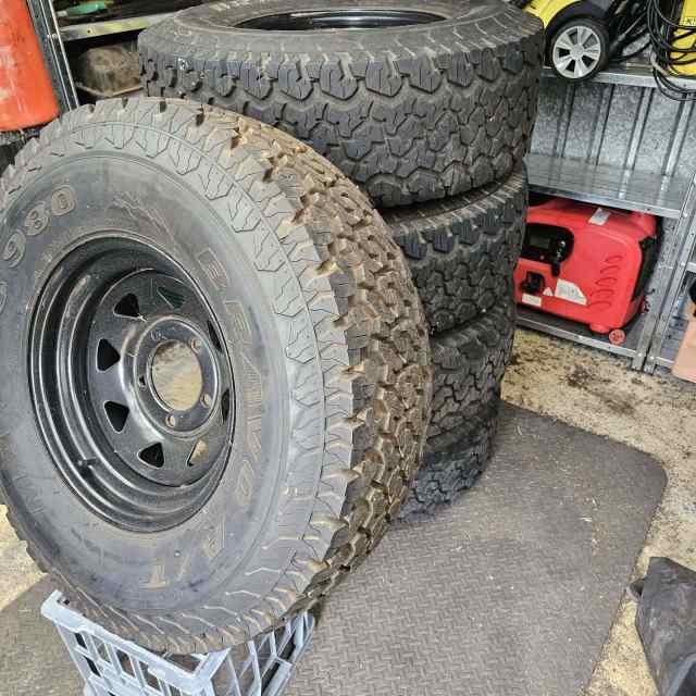 70 series Land Cruiser Dynamic Steel rims and Maxxis tyres x 5 | Wheels ...