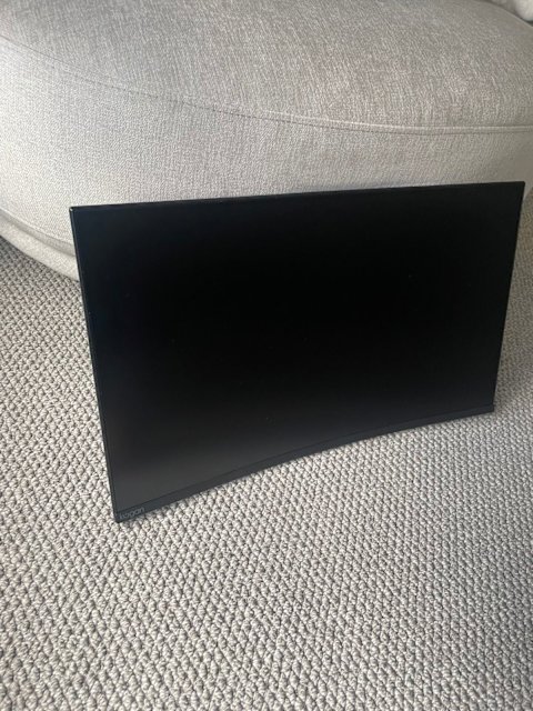 Monitor curved 24 inch Kogan ( no stand) so will need arm mount ...