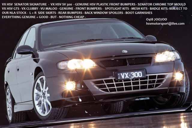 VX HSV SV 300 / VX HSV SENATOR SIGNATURE GENUINE NEW PLASTIC FRONT BAR ...