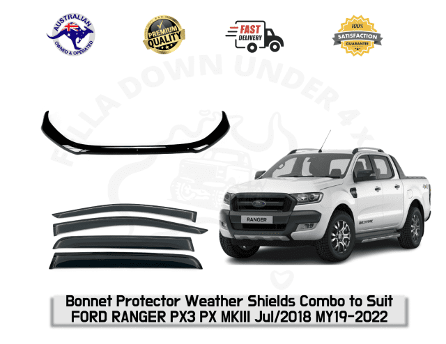 Bonnet Protector Weather Shields Suit Ford Ranger PX3 PX MKIII 18-22 ...