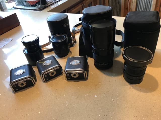 Hasselblad / Kiev 88 Camera gear. Magazines Arsat, Mir, CPS lenses ...