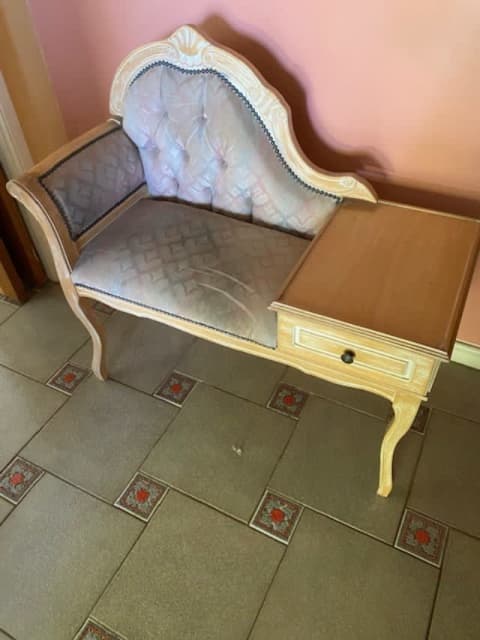 Pending Pick up Vintage French Telephone table with Mirror | Antiques ...