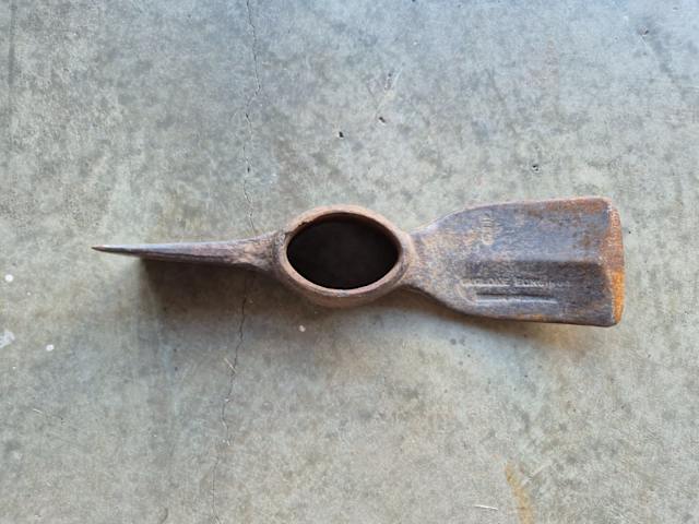 Vintage Antique Wrought Iron Mattock Pick Axe Head Only. AS IS $15 ...