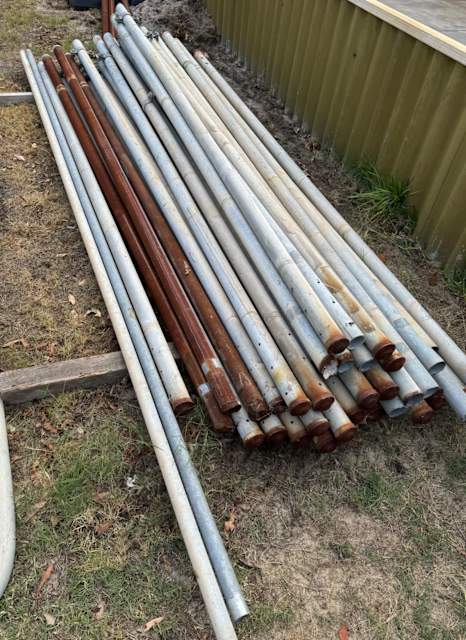 Galv Steel Round Posts (CAN DELIVER) - $30 EACH - Building Materials in ...