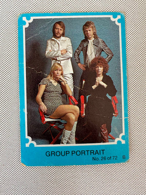 RARE Vintage ABBA 1976 Scanlens trading card no 26 - B, Blue series ...