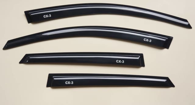 MY15-MY23 Mazda CX-3 DK Model Weather Shields Tinted Black Logo Badge ...