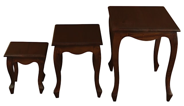 Queen Ann Nest of Table Set of 3 (Mahogany) - Buffets & Side Tables in ...