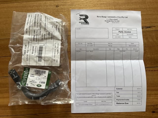 GENUINE OEM LAND ROVER RANGE ROVER BLEEDER HOSE *NEW* | Engine, Engine ...