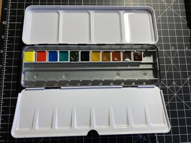 DANIEL SMITH Hand Poured Watercolour Half Pan in a Metal Box Set 3 ...