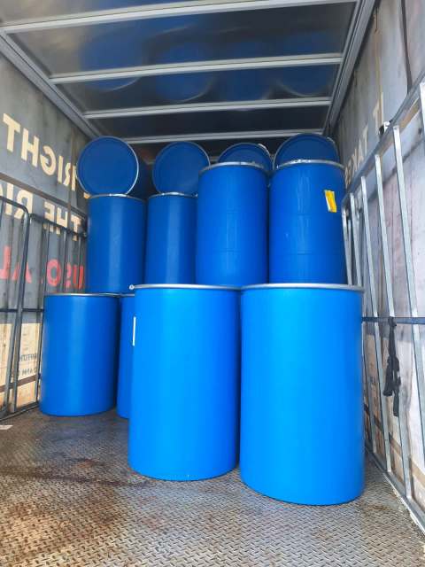 220L drum barrel container food grade with lid and locking clamp ...
