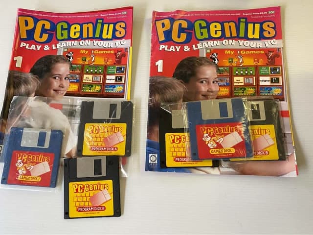 PC Genius Vintage Magazine Floppy Discs Issue 1 Computer - Collectables ...