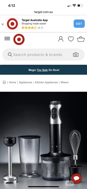 Bellini stick mixer set 400W from target brand new in unopened box ...