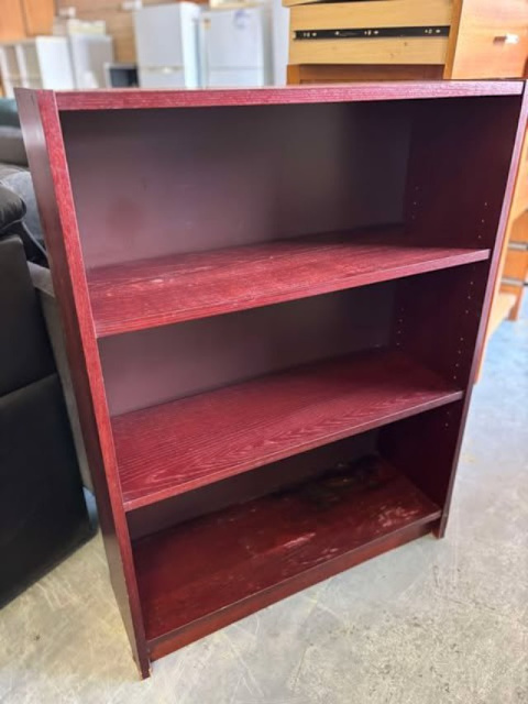 Maroon wooden bookshelf in good condition - Bookcases & Shelves in ...